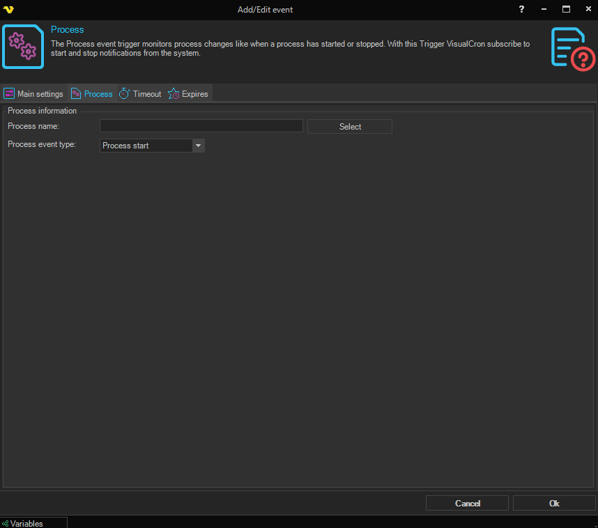 event-trigger-process | VisualCron Documentation
