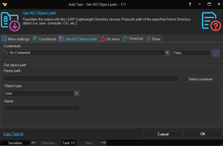 get-ad-object-path | VisualCron Documentation