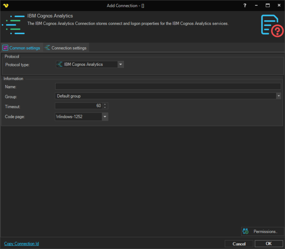 connection-ibm-cognos-analytics | VisualCron Documentation