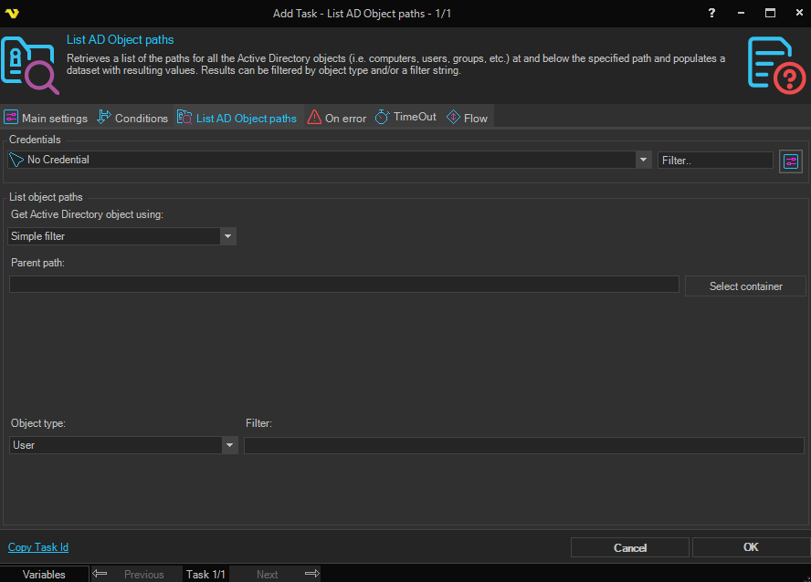 list-ad-object-paths | VisualCron Documentation