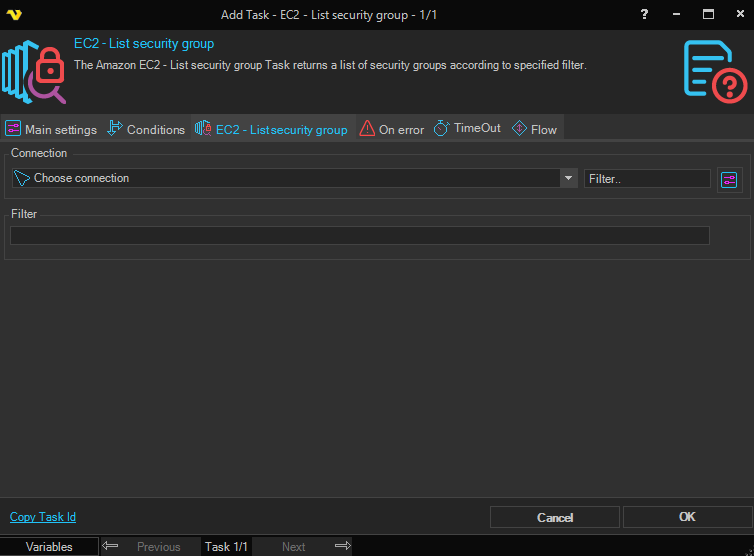 list-security-group | VisualCron Documentation