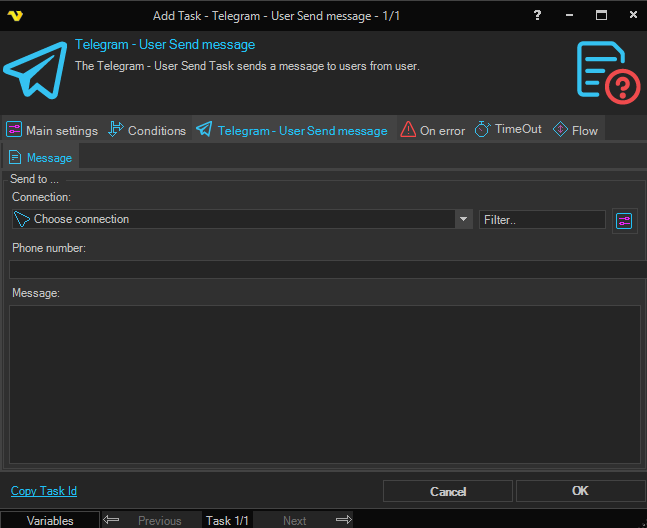 telegram-user-send-message | VisualCron Documentation
